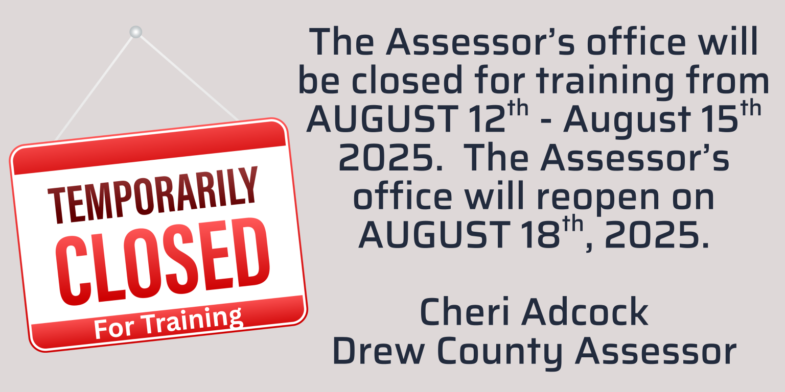 Assessor’s Office Temporarily Closed For Training